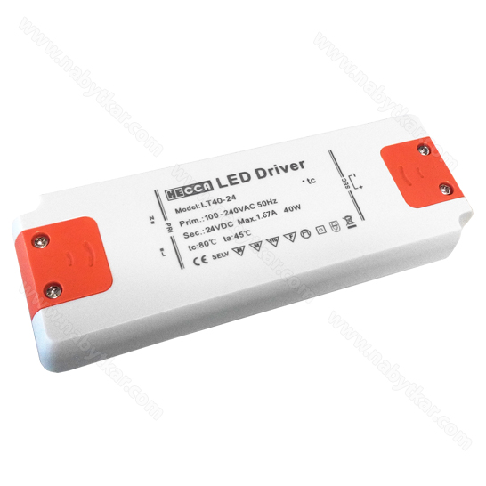 LED Trafo Slim 24V| 40W 1|67 A / Hecca | Nábytkár