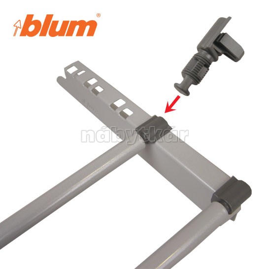 Plastový uchyt na dvojitý vysoký reling /Blum | Nábytkár